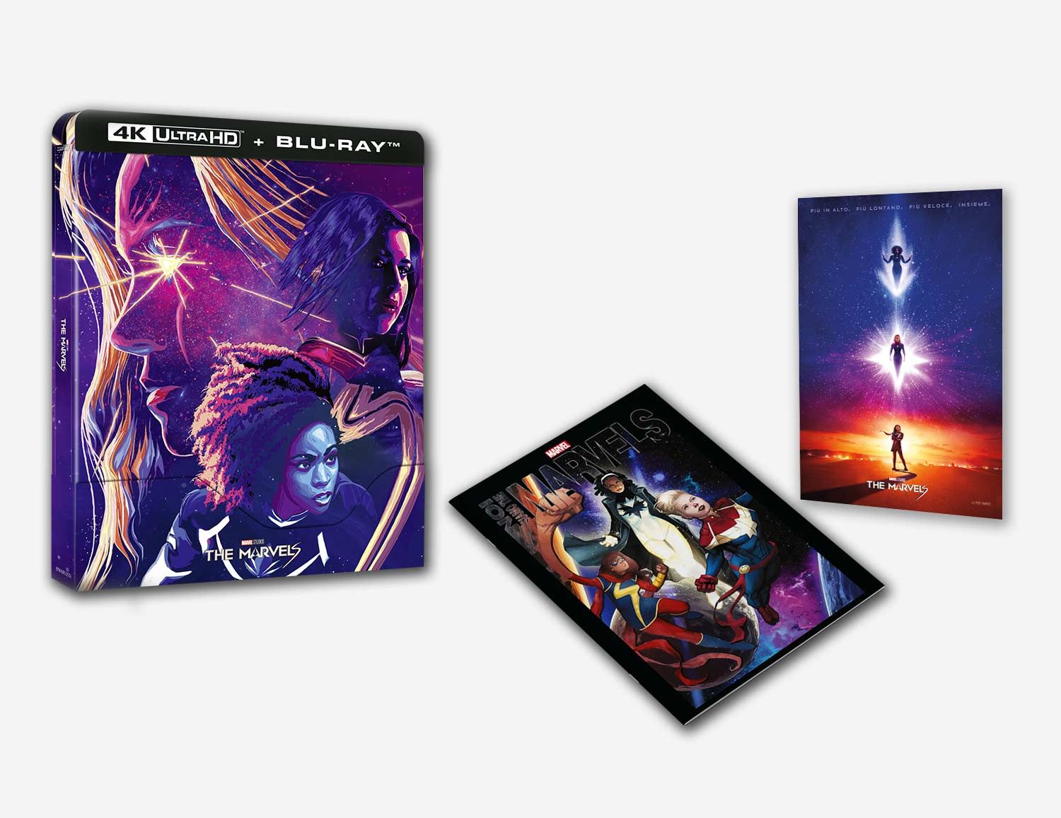 The Marvels (4K Ultra HD + Blu-Ray Disc + Card - SteelBook + Comic Book ...