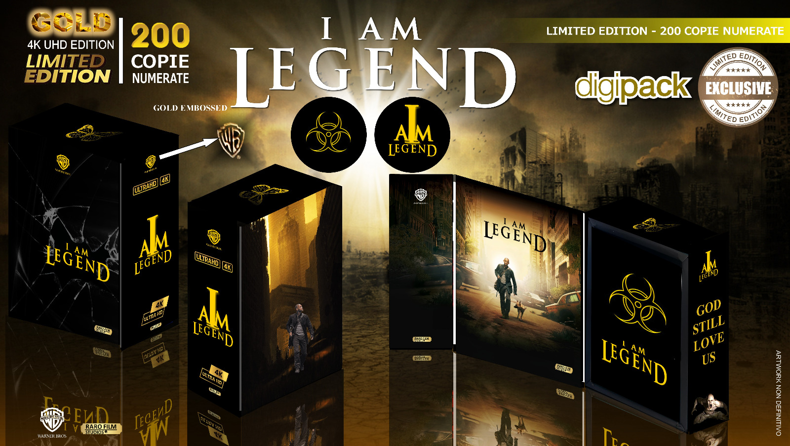 Io sono leggenda - Gold Edition 01 (4K Ultra HD + Blu-Ray Disc + 8 ...